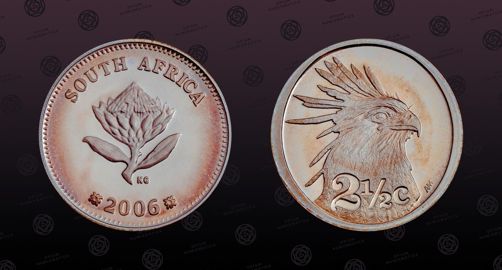 SOUTH AFRICA, KM# 349, Silver, 2-1/2 Cents, 2006, Proof, The Secretary ...