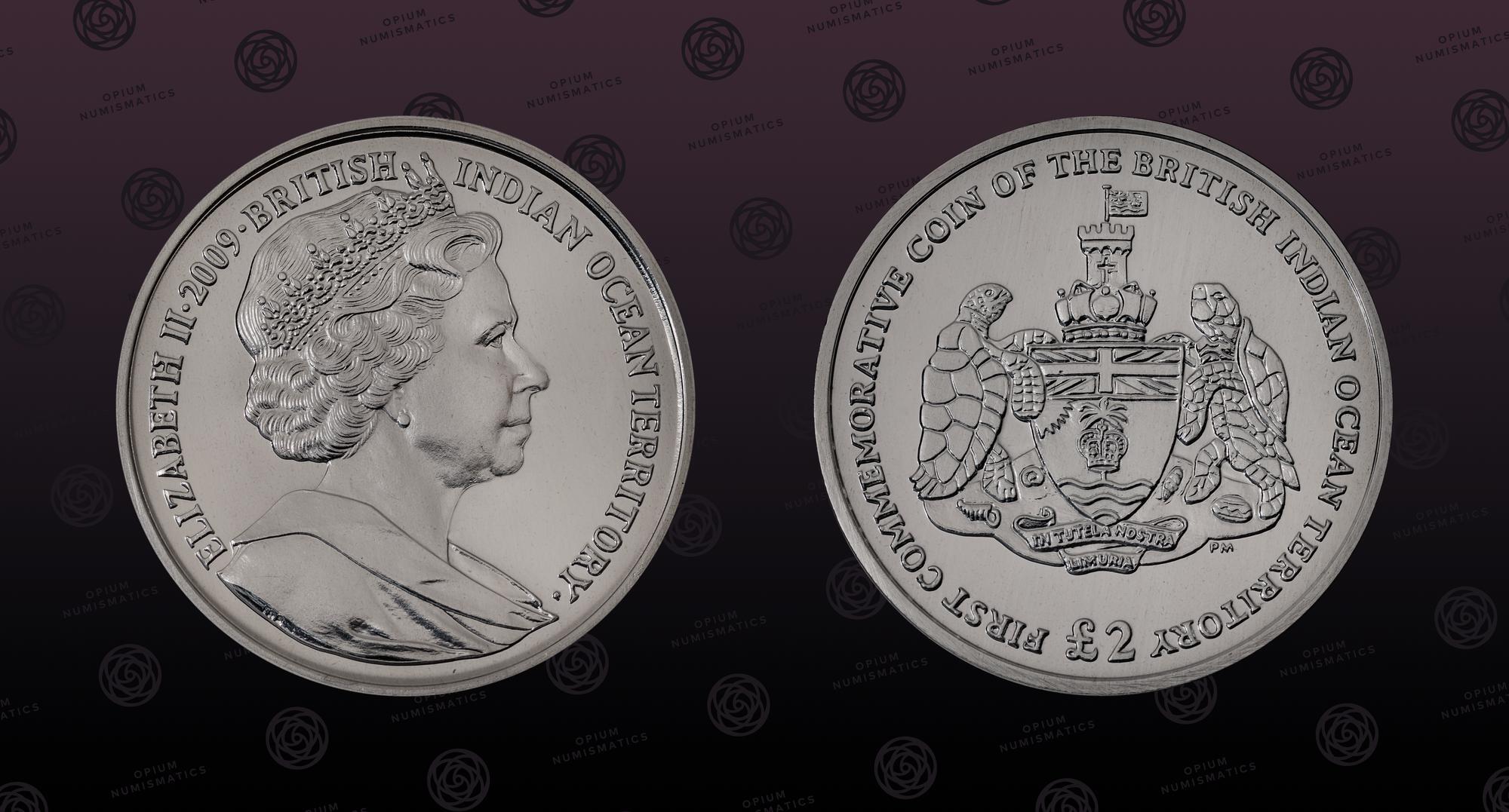 BRITISH INDIAN OCEAN TERRITORY, KM# 1a, Silver, 2 Pounds, 2009, Proof ...