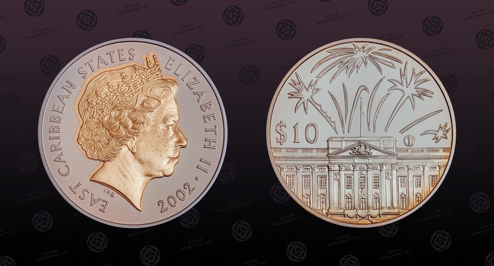 EAST CARIBBEAN STATES, KM# 59, Silver, 10 Dollars, 2002, Proof ...