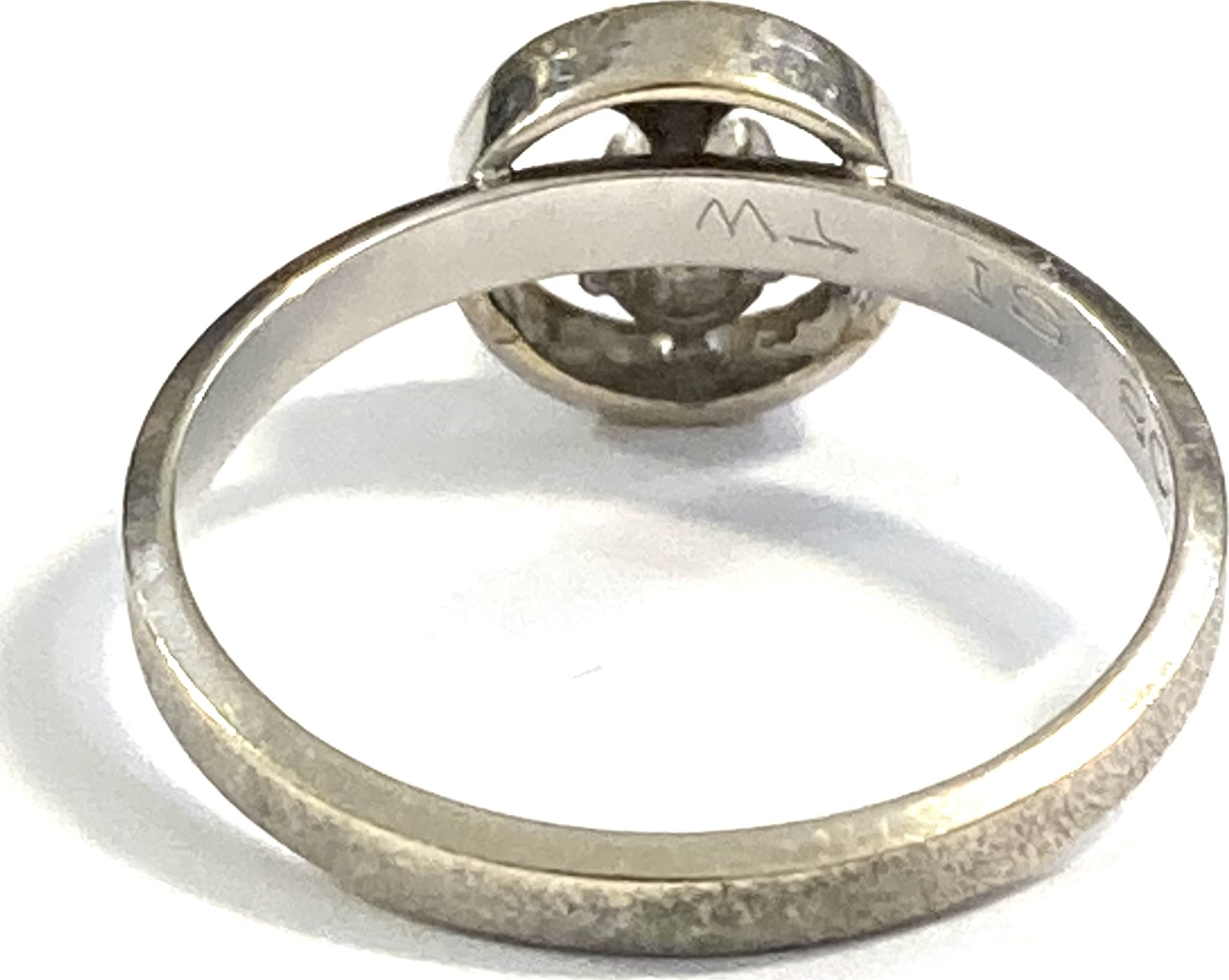 Ring Gr. 56,5 585er Weißgold (14 Karat WG) und Diamant / Brillant 0,08 ...