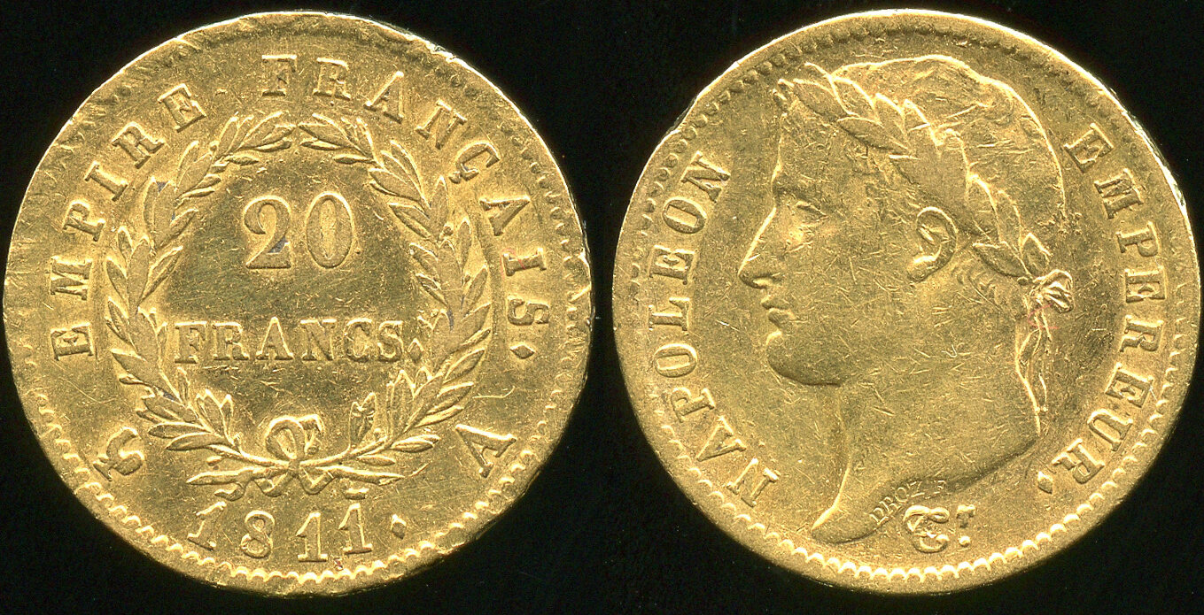 FRANCE 20 FRANCS 1811 PARIS NAPOLEON Ier (1804-1814) | MA-Shops