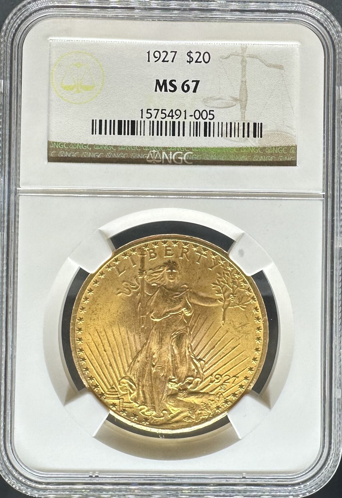 US $20 St Gaudens NGC 1927 St. Gaudens $20 PCGS MS67 | MA-Shops