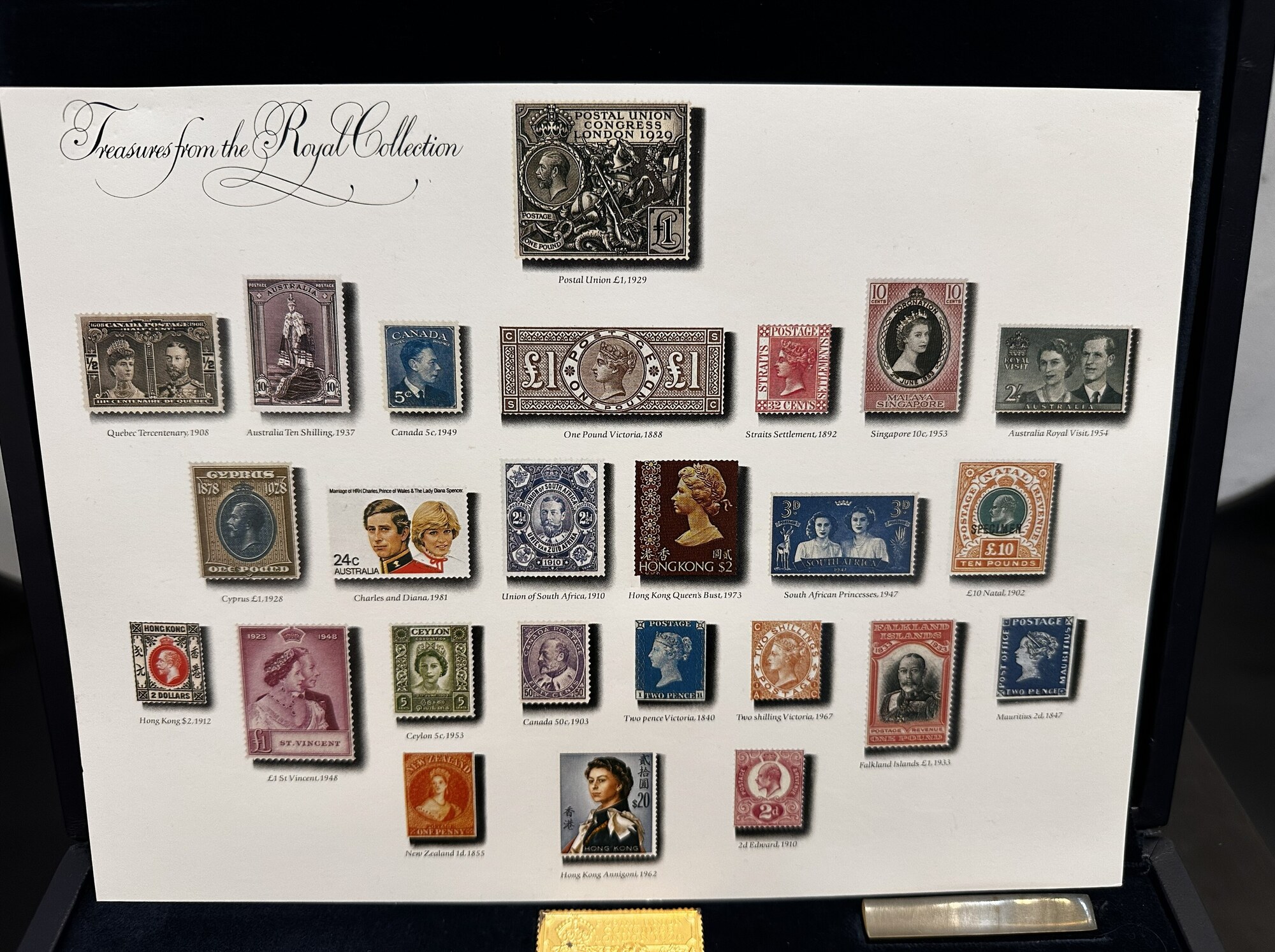 UK/ British The Royal Collection hallmarked silver-gilt stamps | MA-Shops