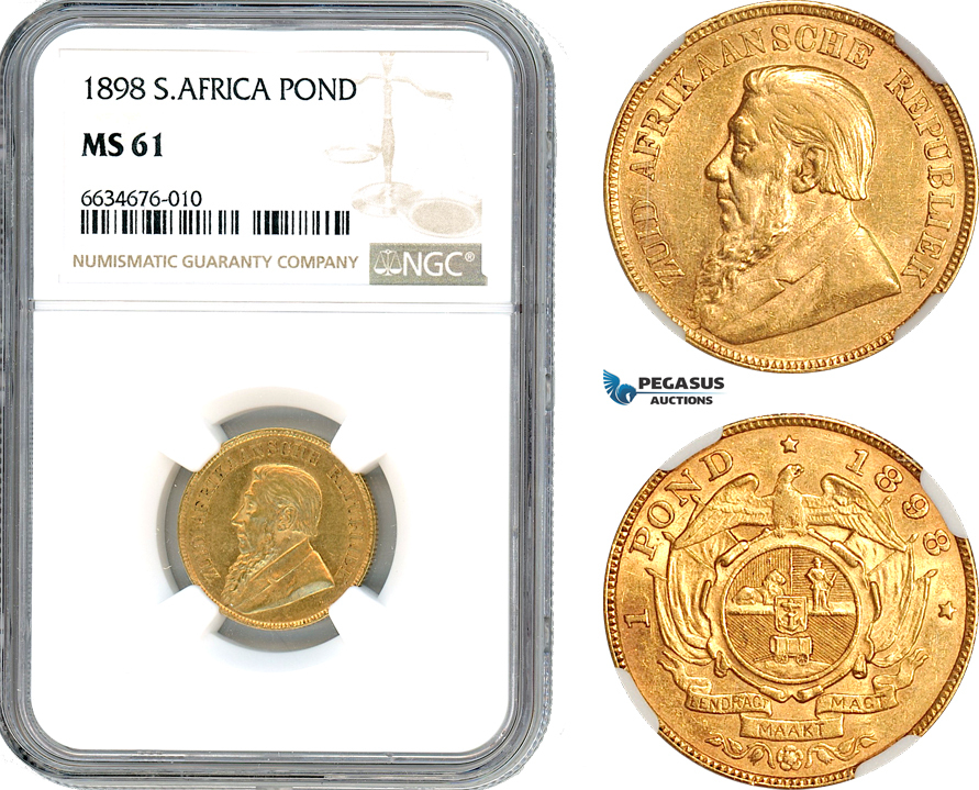 South Africa 1 Pond 1898 NGC MS61 | MA-Shops