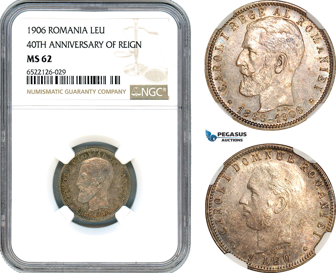 Romania 1 Leu 1906 NGC MS62 | MA-Shops