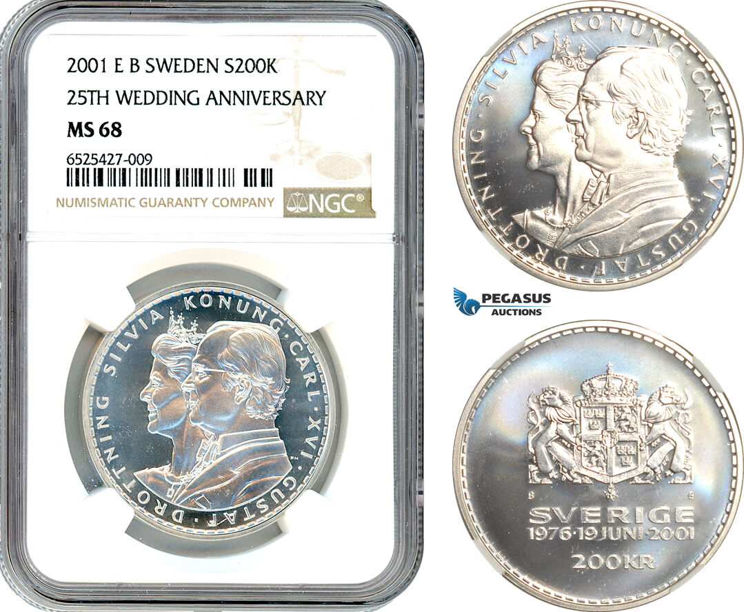 Sweden 200 Kronor 2001 NGC MS68 | MA-Shops
