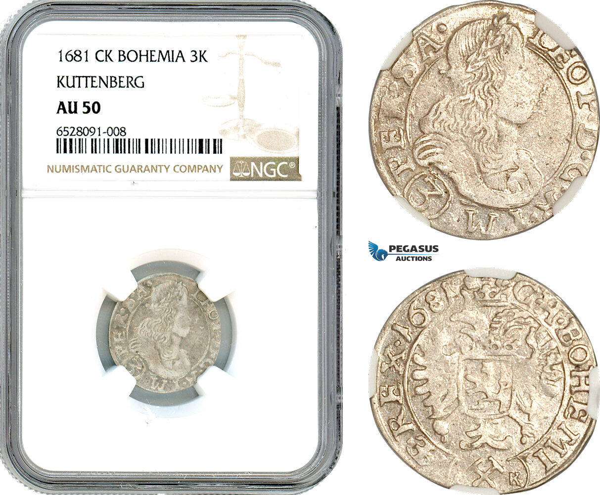 Austria 3 Kreuzer 1681 NGC AU50 | MA-Shops