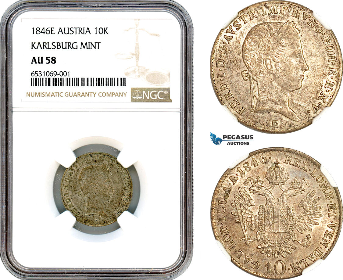 Austria 10 Kreuzer 1846 NGC AU58 | MA-Shops