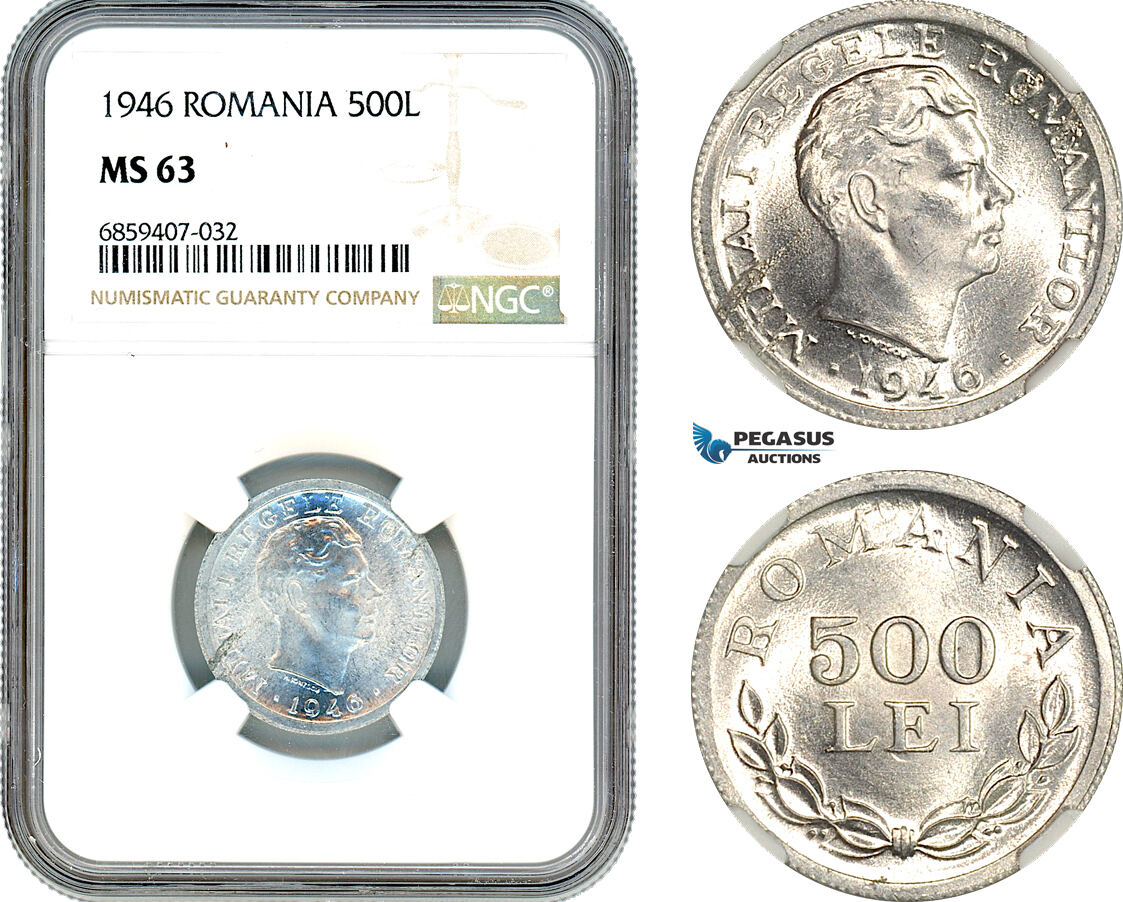 Romania 500 Lei 1946 NGC MS63 | MA-Shops