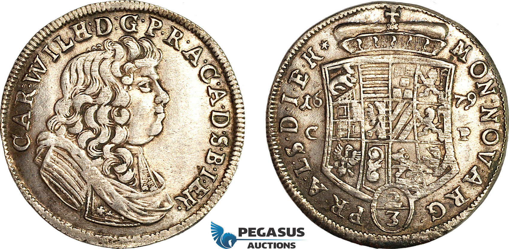 Germany, Anhalt-Zerbst. 2/3 Taler 1679 EF-UNC | MA-Shops