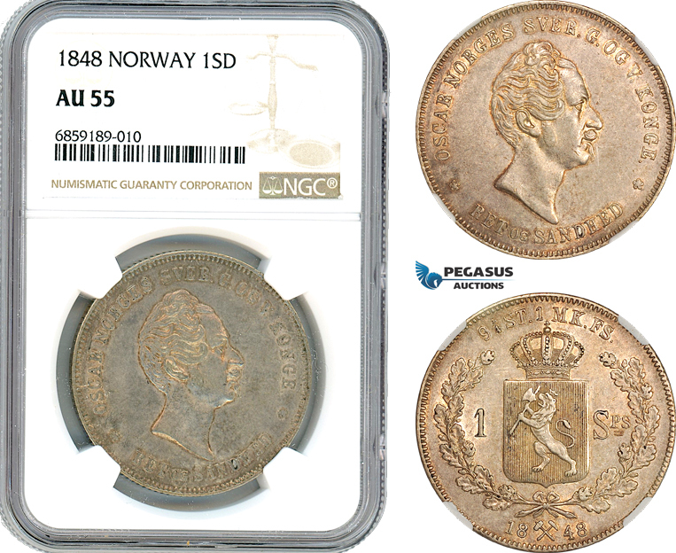 Norway Speciedaler 1848 NGC AU55 | MA-Shops