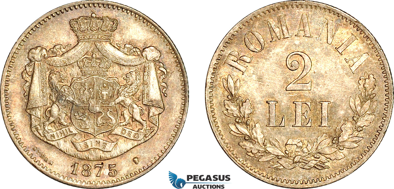 Romania 2 Lei 1875 UNC | MA-Shops