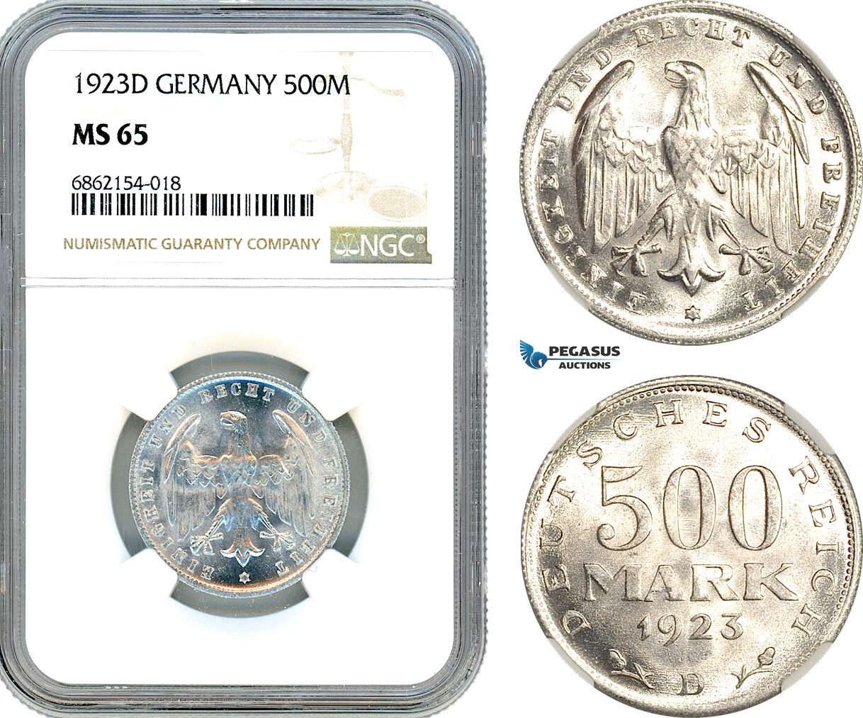Germany, Weimar Republic 500 Mark 1923 NGC MS65 | MA-Shops