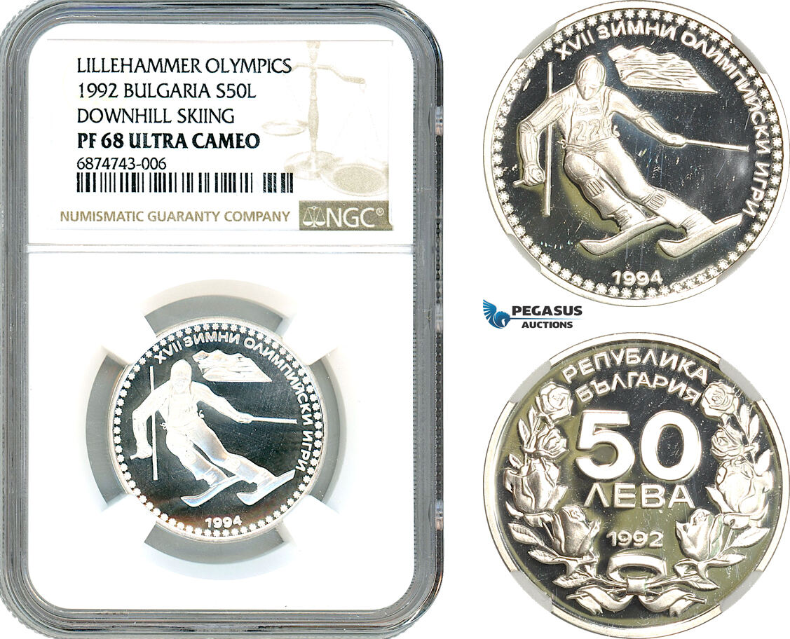 Bulgaria 50 Leva 1992 NGC PF68 Ultra Cameo | MA-Shops