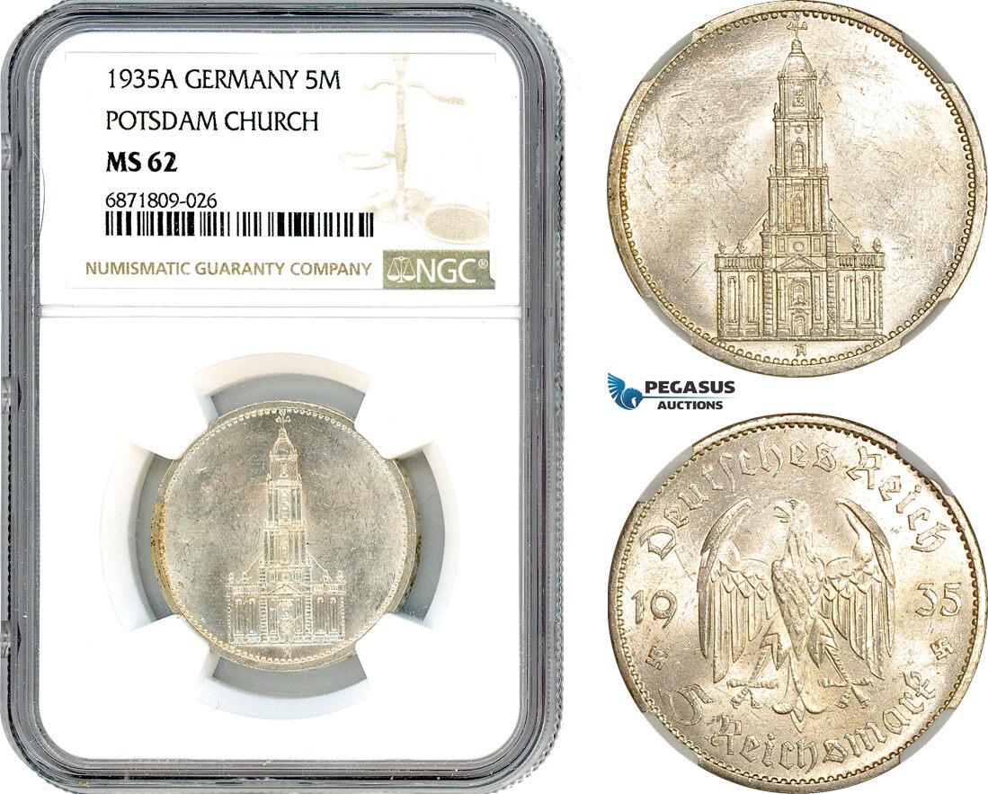 Germany, Third Reich 5 Reichsmark 1935 NGC MS62 | MA-Shops