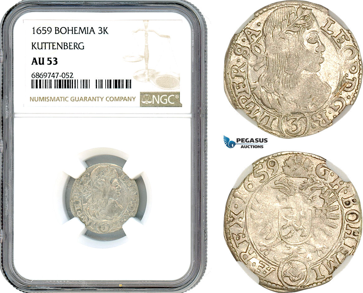 Austria 3 Kreuzer 1659 Kuttenberg NGC AU53 | MA-Shops