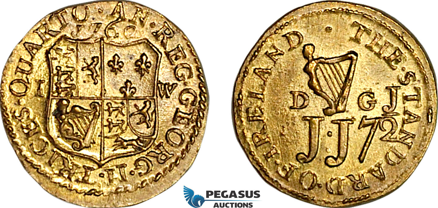 Ireland & Portugal Monetary Weight for 1/4 Moidore 1760 UNC | MA-Shops