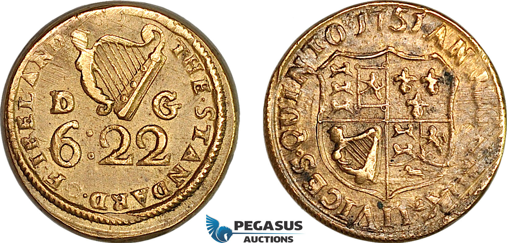 Ireland & Portugal Monetary Weight for 1 Moidore 1751 EF | MA-Shops