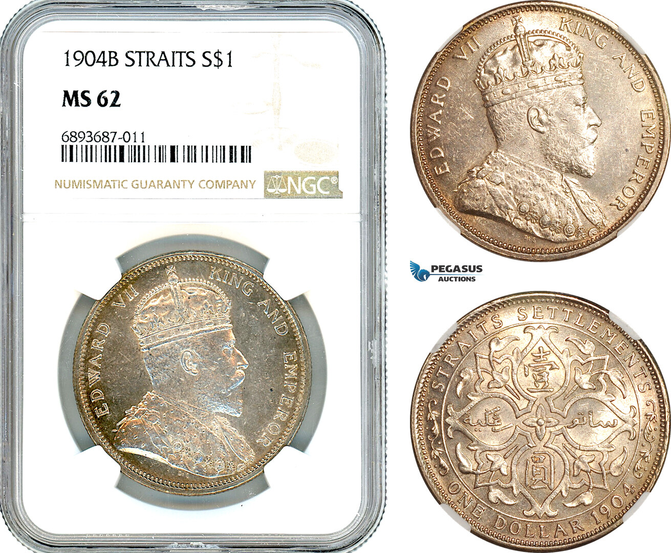 Straits Settlements 1 Dollar 1904 NGC MS62 | MA-Shops