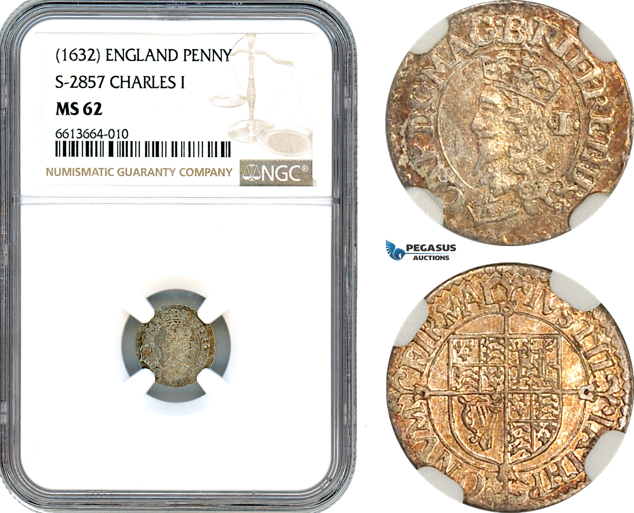 England Penny 1632 NGC MS62 | MA-Shops