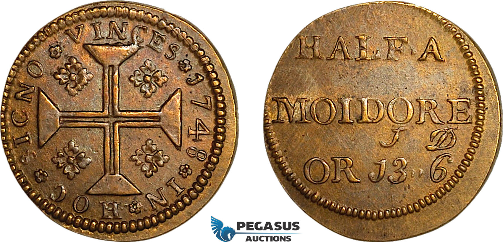 Portugal & Brazil Monetary Weight for 1/2 Moidore EF | MA-Shops