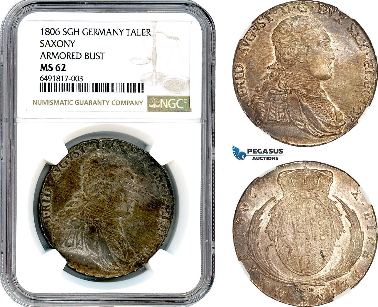 Germany, Saxony Taler 1806 NGC MS62 | MA-Shops
