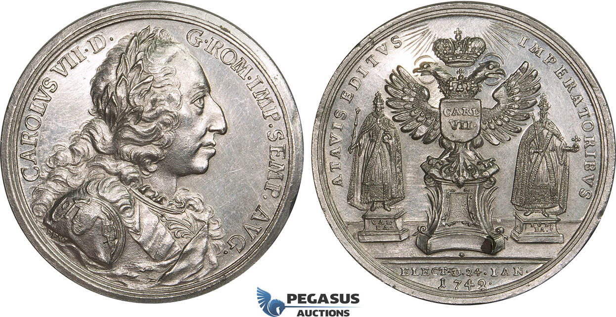 Germany Tin Medal 1742 Karl VII ss/vz | MA-Shops