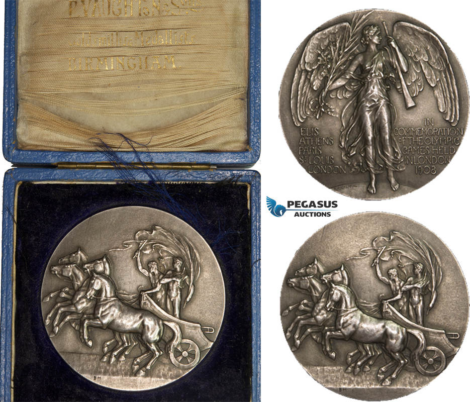 Great Britain Silvered Bronze Medal 1908 London Olympic Games, In ...