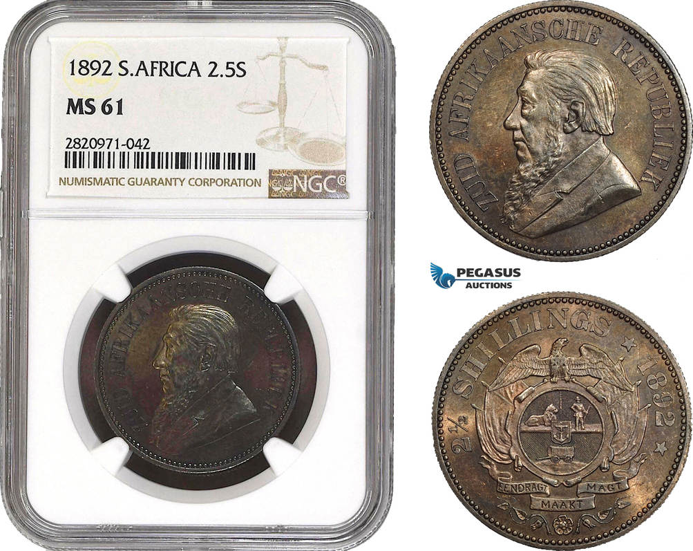 South Africa (ZAR) 2 1/2 Shillings 1892 vz+ | MA-Shops