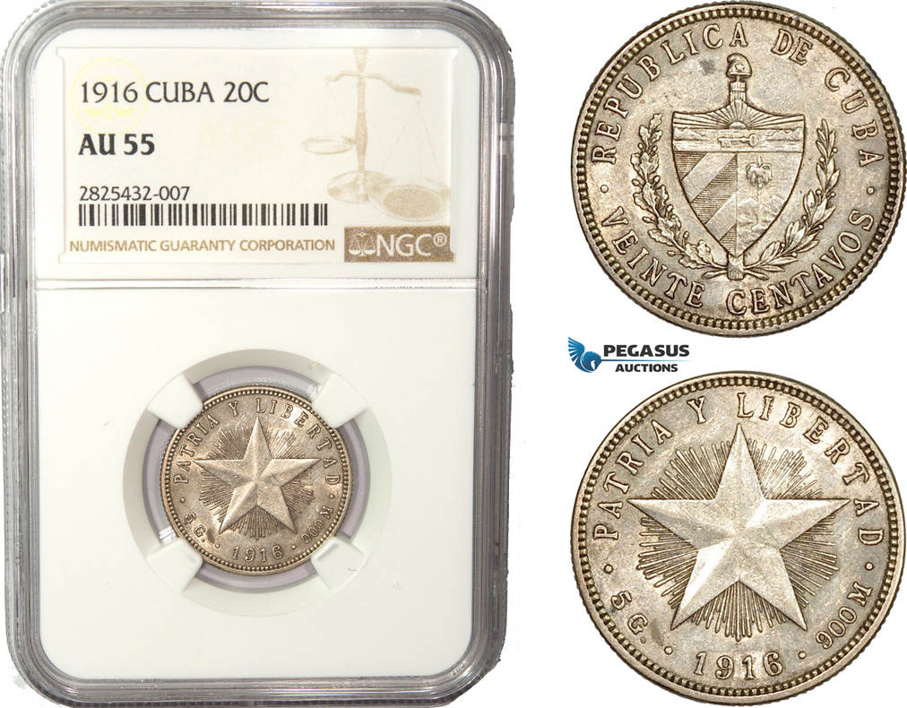 Cuba 20 Centavos 1916 | MA-Shops