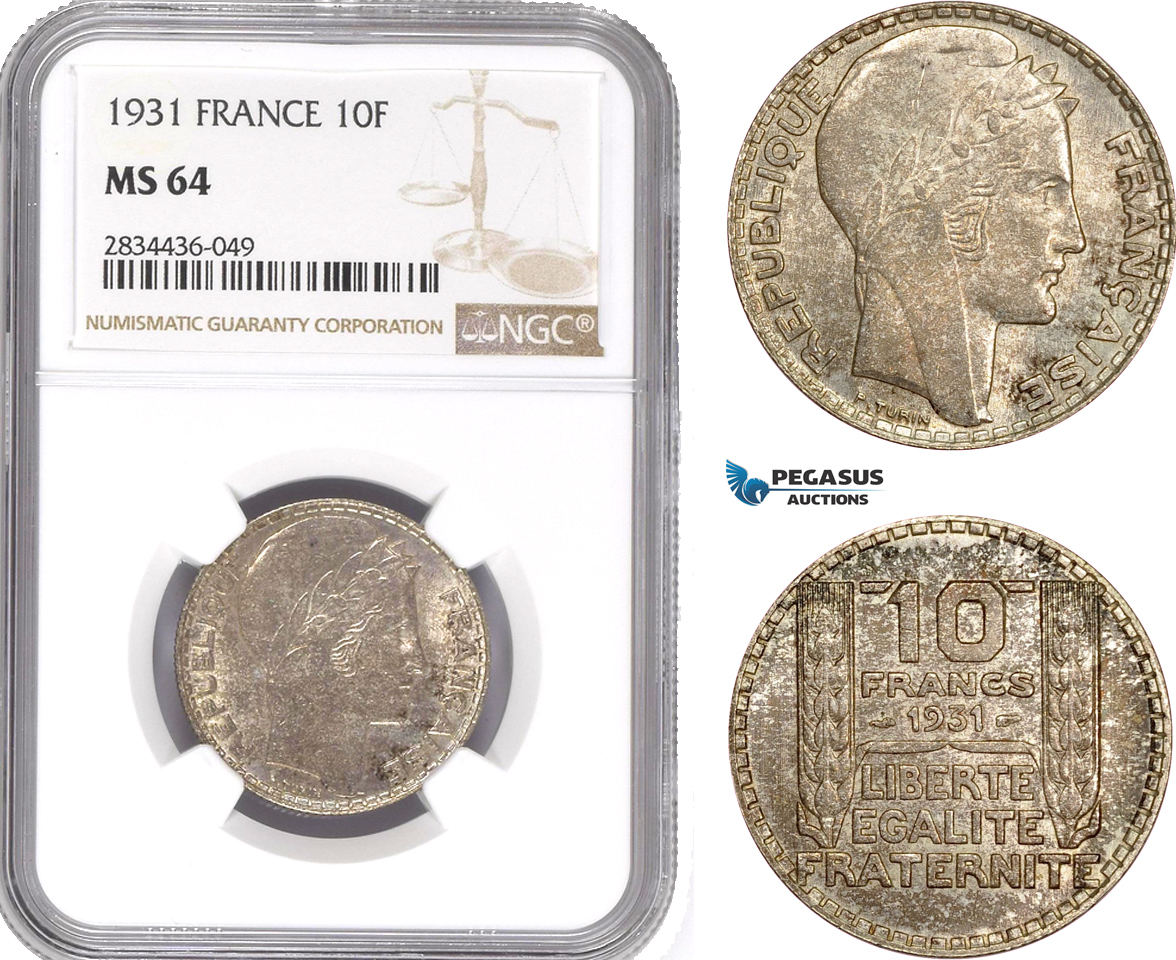 France 10 Francs 1931 NGC MS64 | MA-Shops