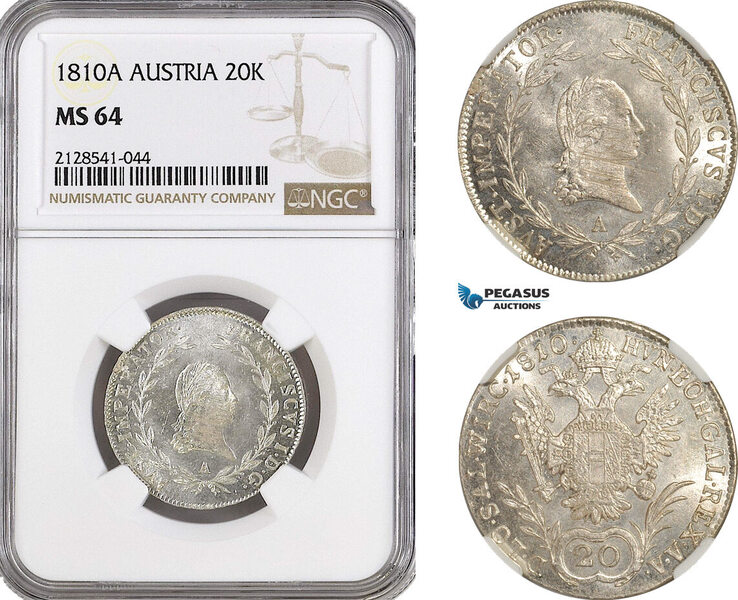 Austria 20 Kreuzer 1810 A NGC MS64 | MA-Shops