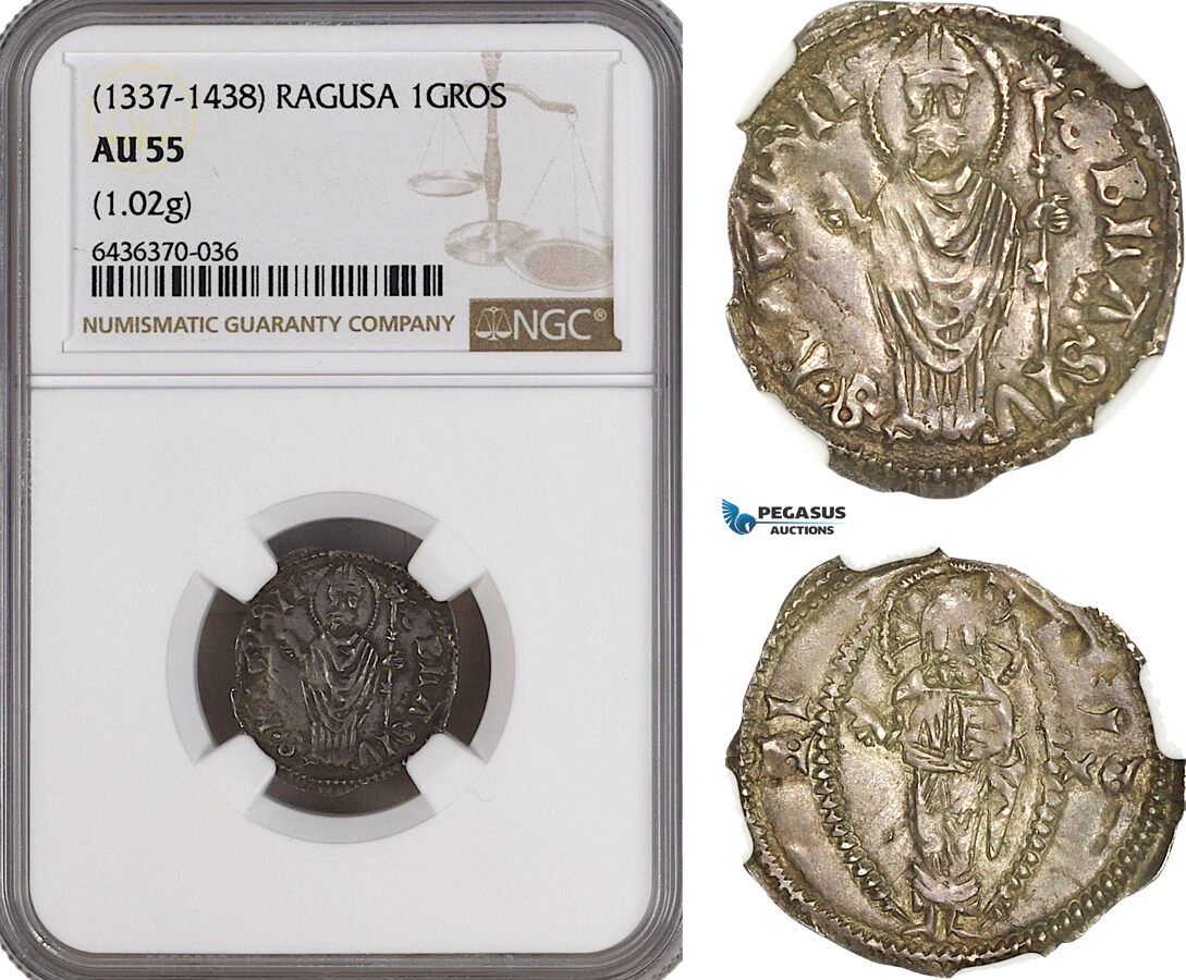 Ragusa (Dubrovnik) 1 Gros 1337-1438 NGC AU55 | MA-Shops