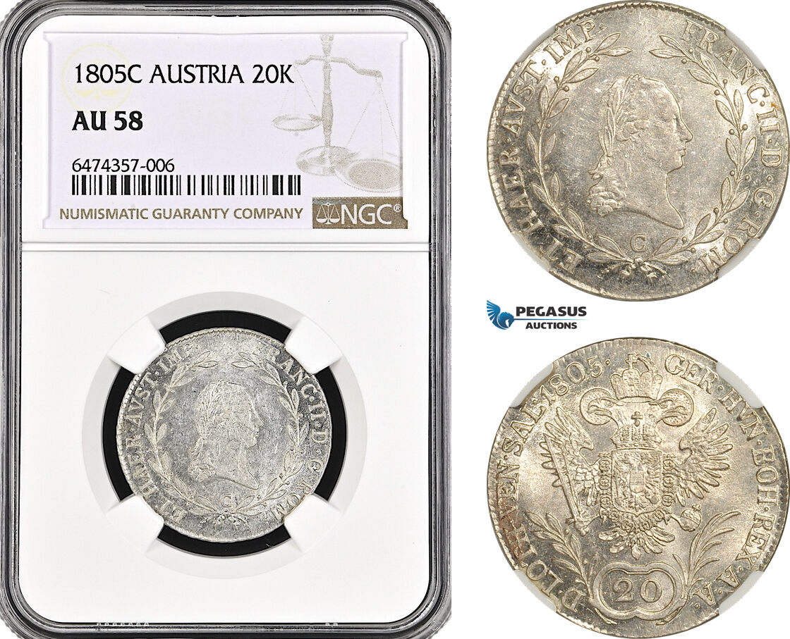 Austria 20 Kreuzer 1805 C NGC AU58 | MA-Shops
