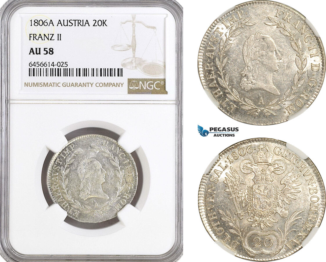 Austria 20 Kreuzer 1806 A NGC AU58 | MA-Shops