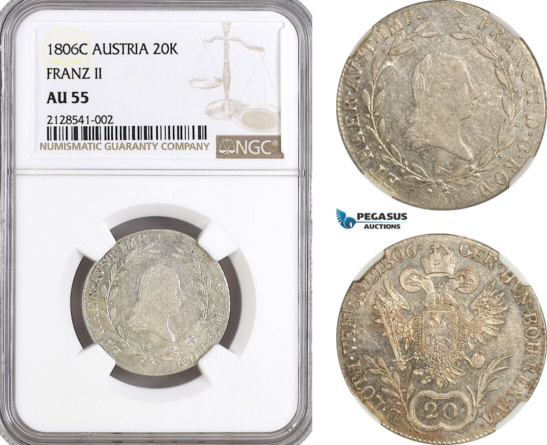 Austria 20 Kreuzer 1806 C NGC AU55 | MA-Shops