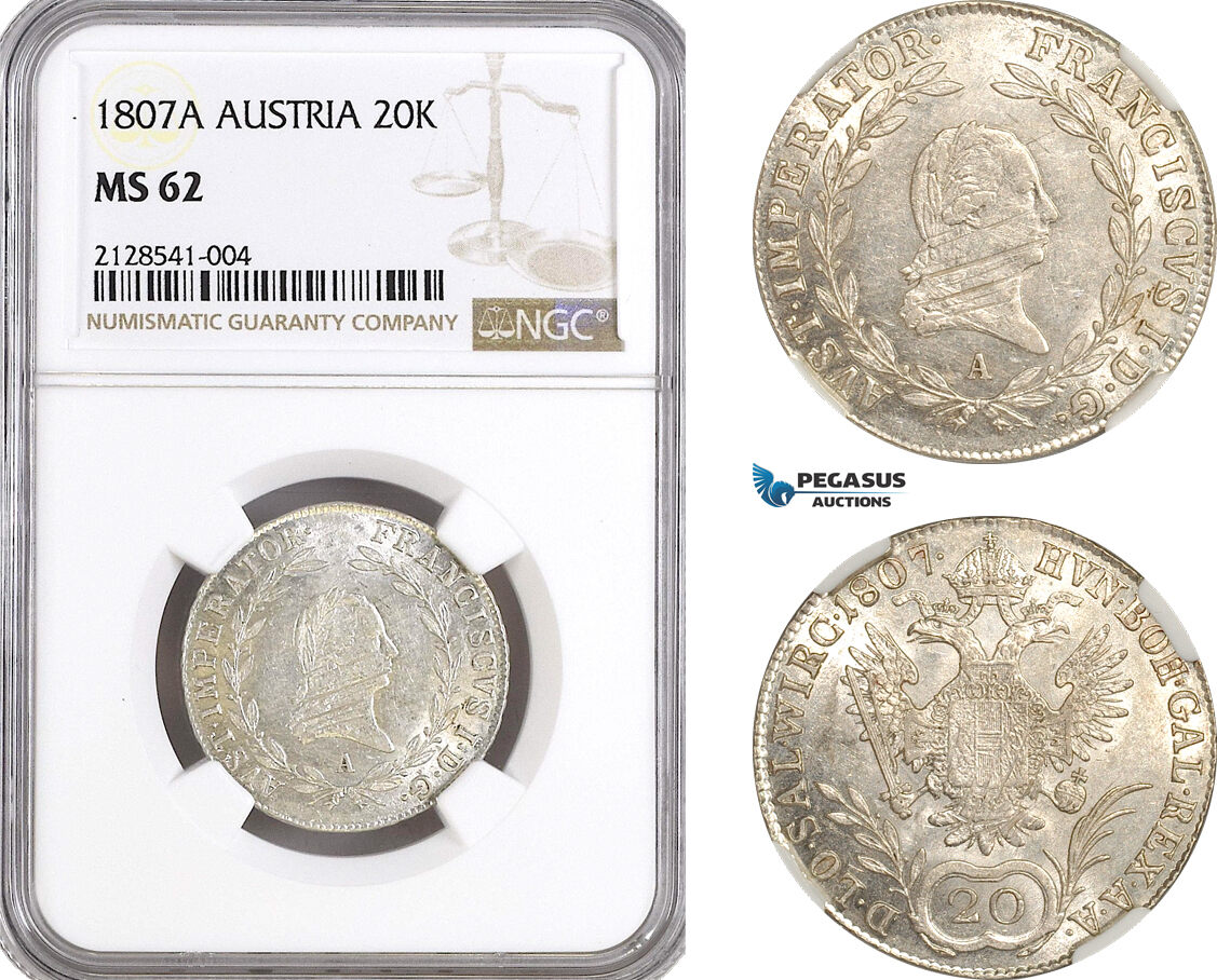 Austria 20 Kreuzer 1807 A NGC MS62 | MA-Shops