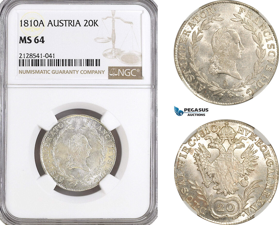 Austria 20 Kreuzer 1810 A NGC MS64 | MA-Shops