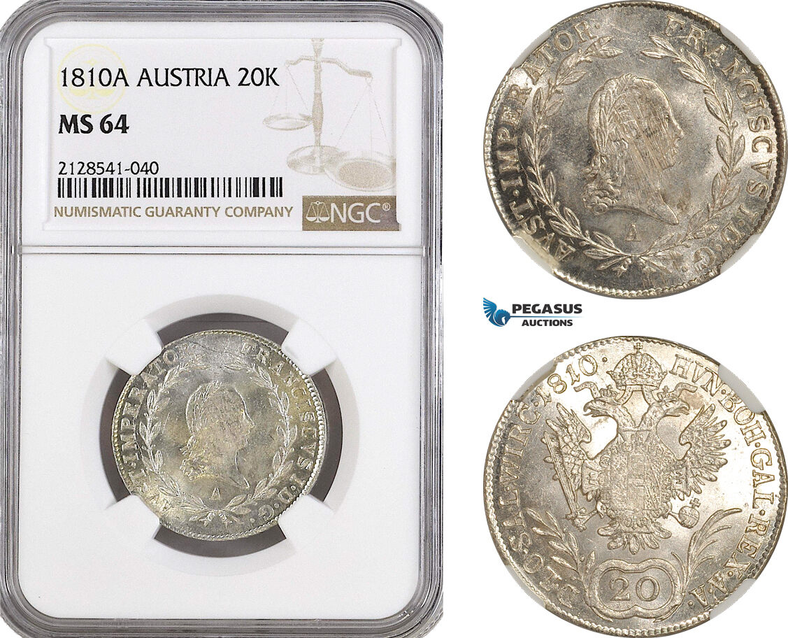 Austria 20 Kreuzer 1810 A NGC MS64 | MA-Shops
