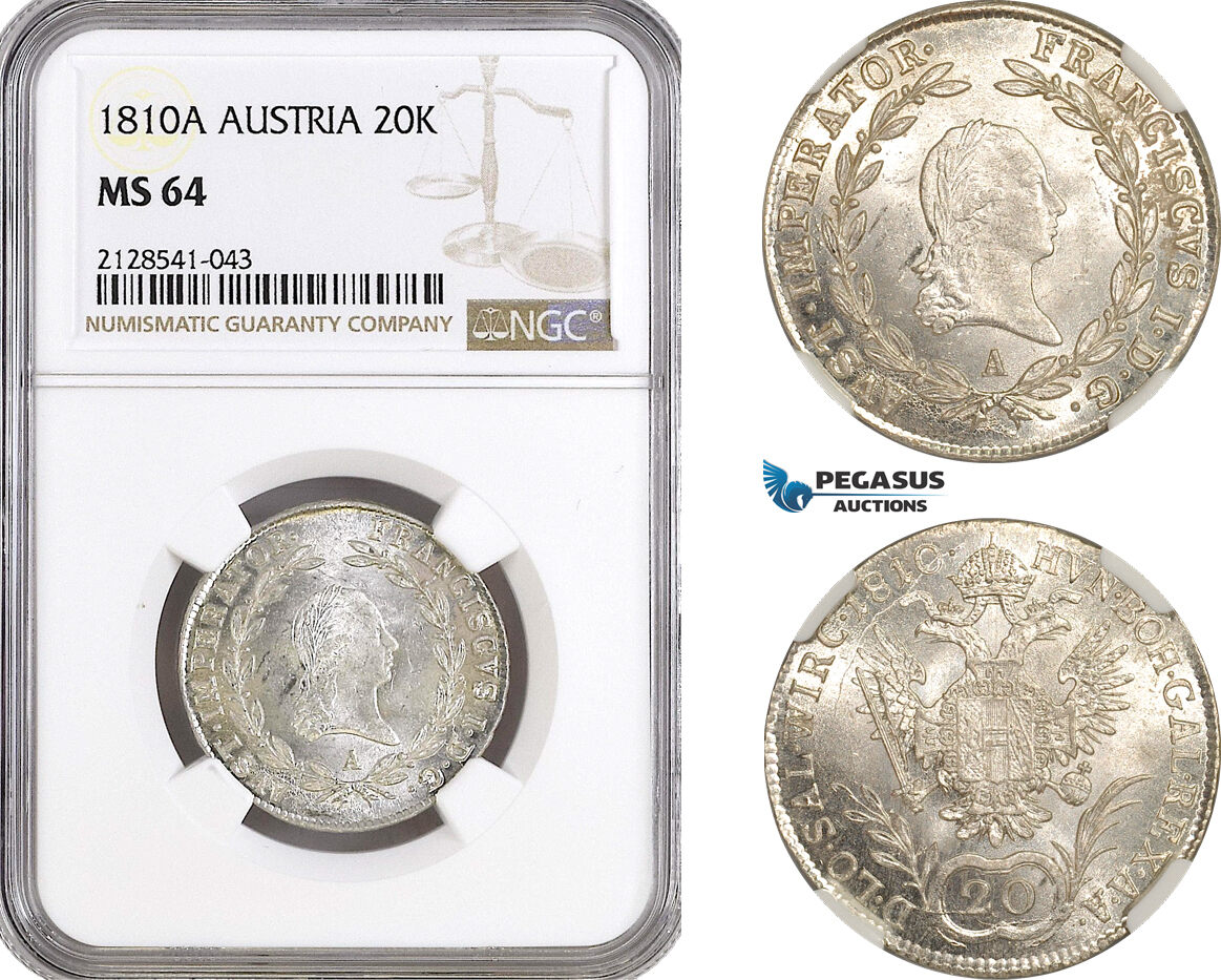 Austria 20 Kreuzer 1810 A NGC MS64 | MA-Shops