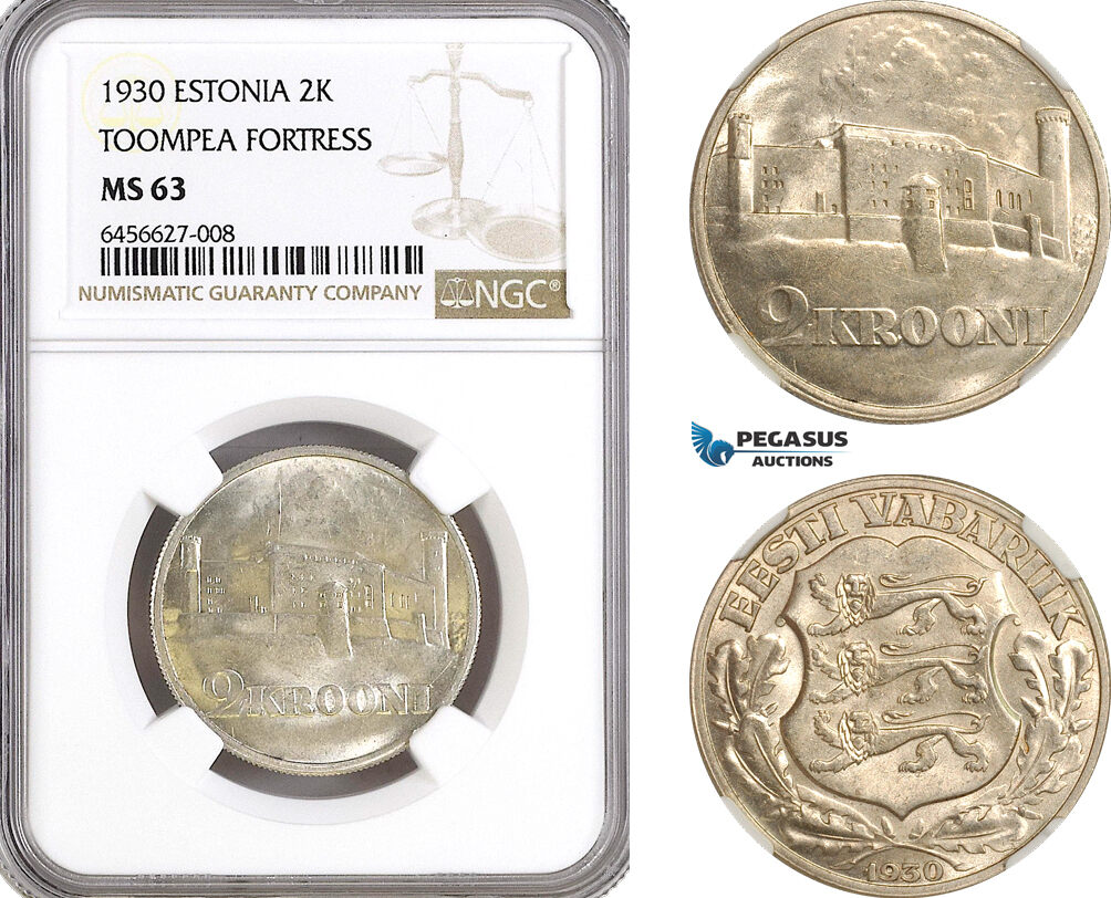 Estonia 2 Krooni 1930 NGC MS63 | MA-Shops