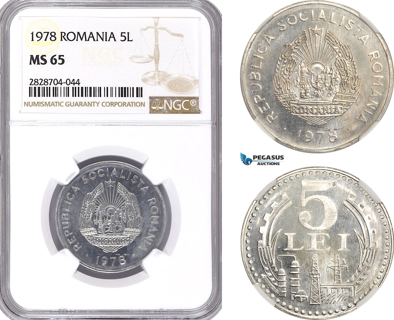 Romania 5 Lei 1978 NGC MS65 | MA-Shops