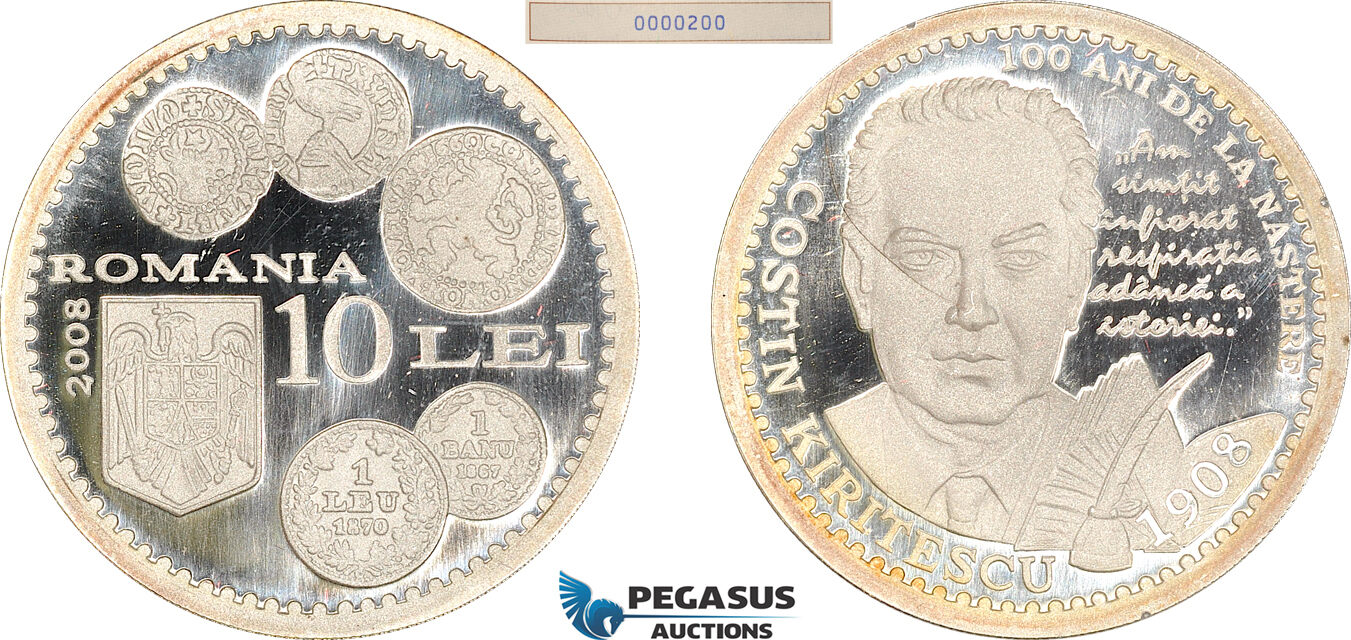 Romania 10 Lei 2008 Proof | MA-Shops