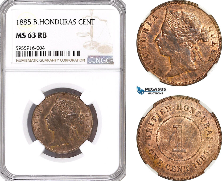 British Honduras 1 Cent 1885 NGC MS63RB | MA-Shops
