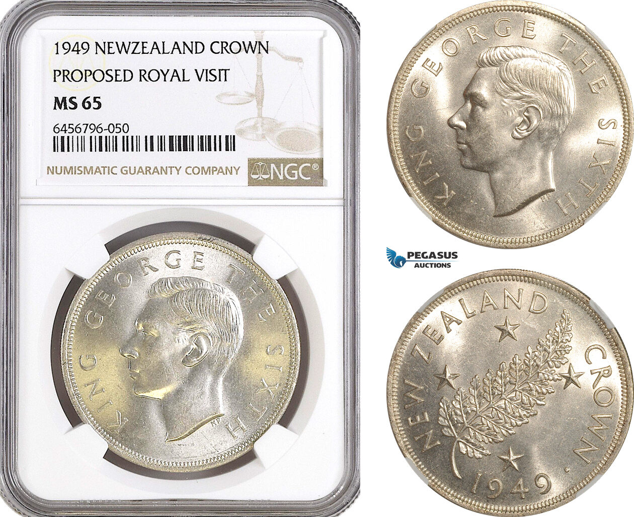 New Zealand 1 Crown 1949 NGC MS65 | MA-Shops