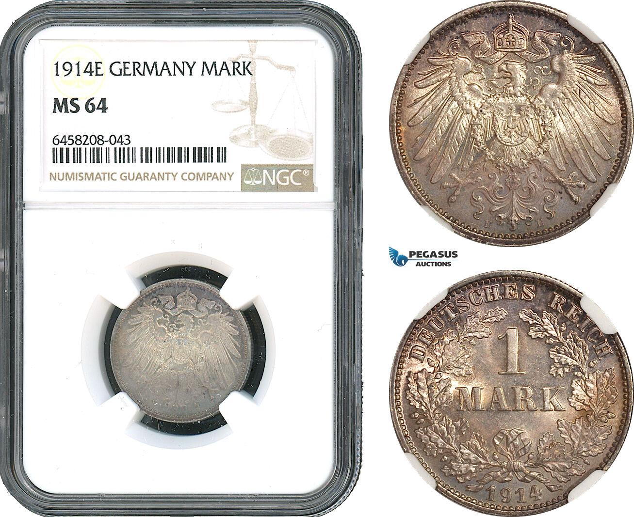 Germany 1 Mark 1914 NGC MS64 | MA-Shops