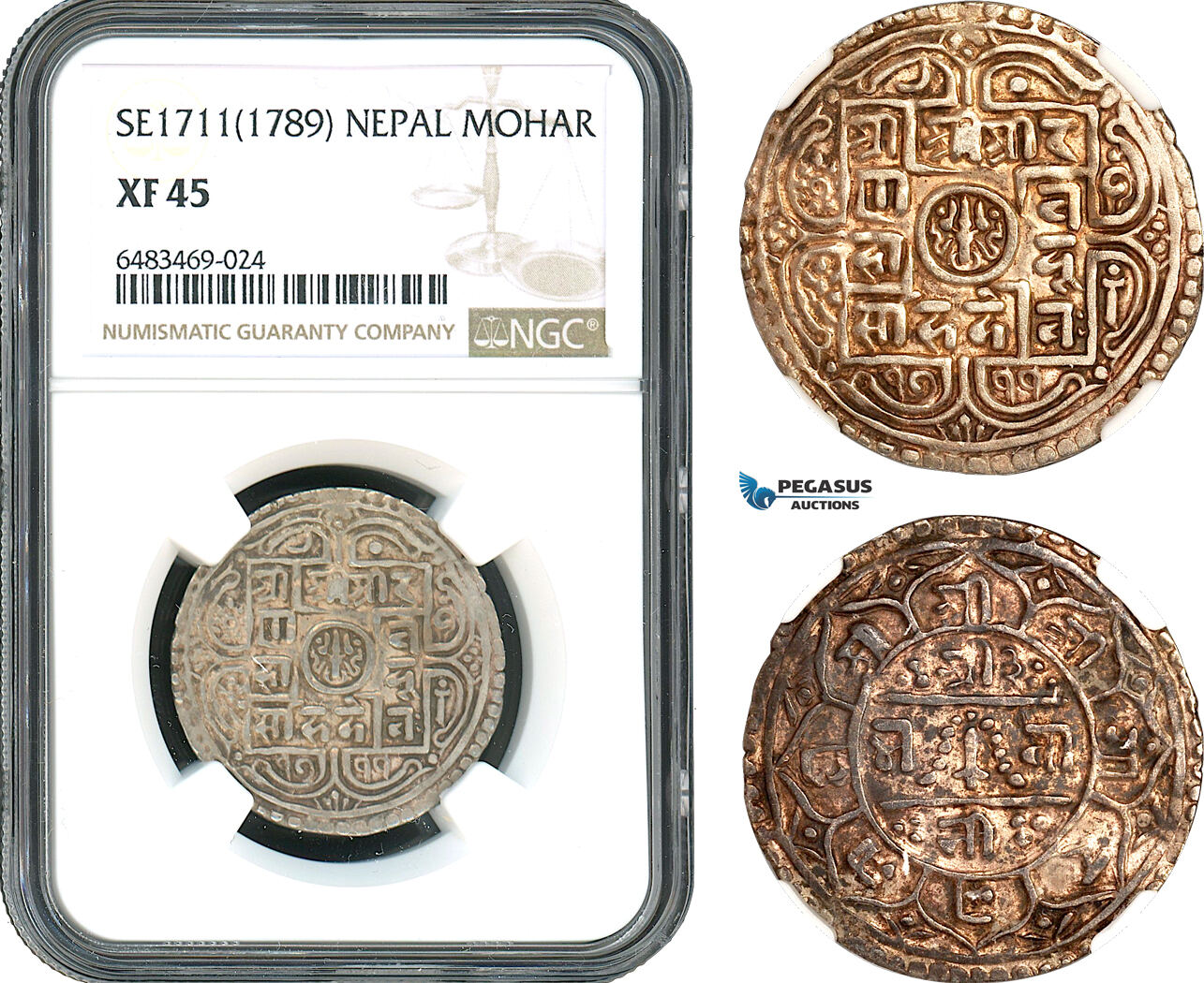 Nepal 1 Mohar 1711 (1789) NGC XF45 | MA-Shops