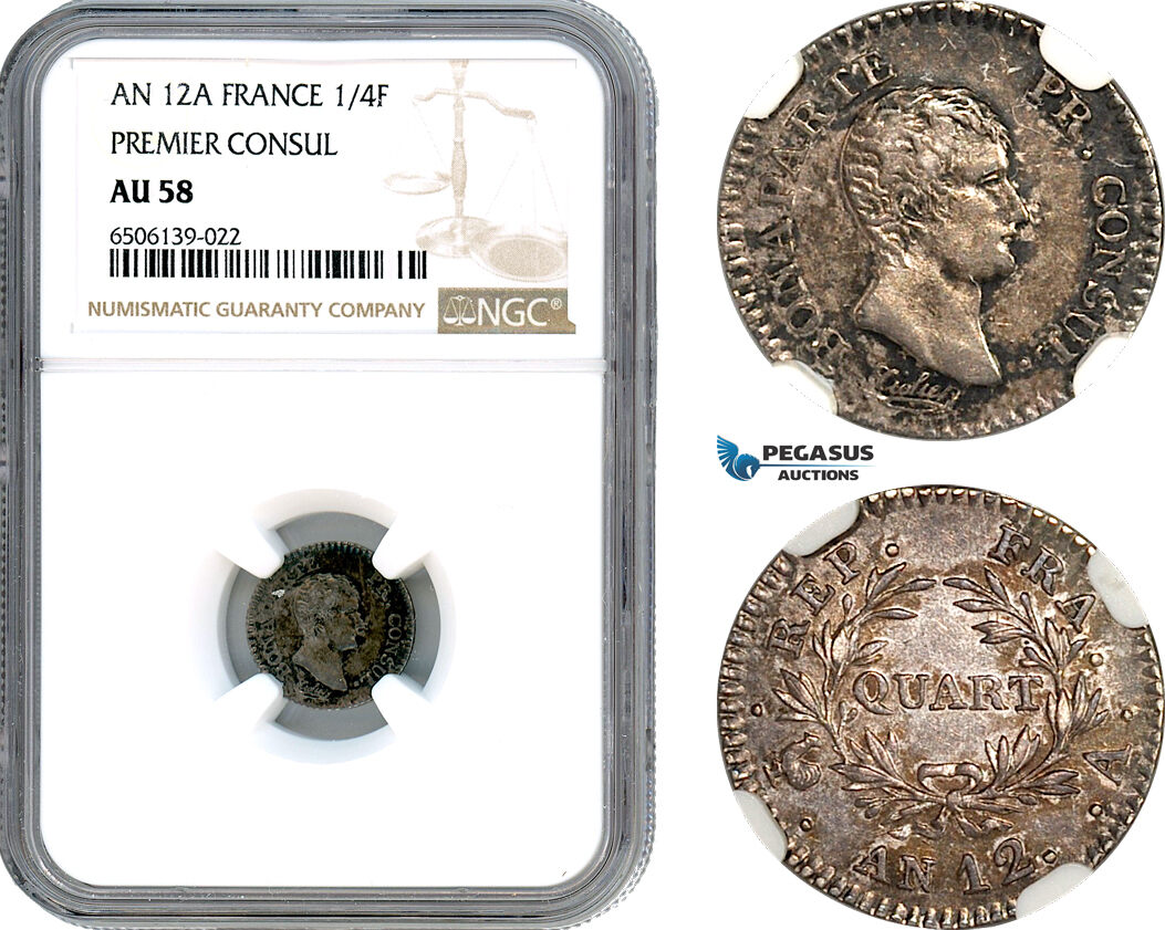 France 1/4 Franc 1803 NGC AU58 | MA-Shops