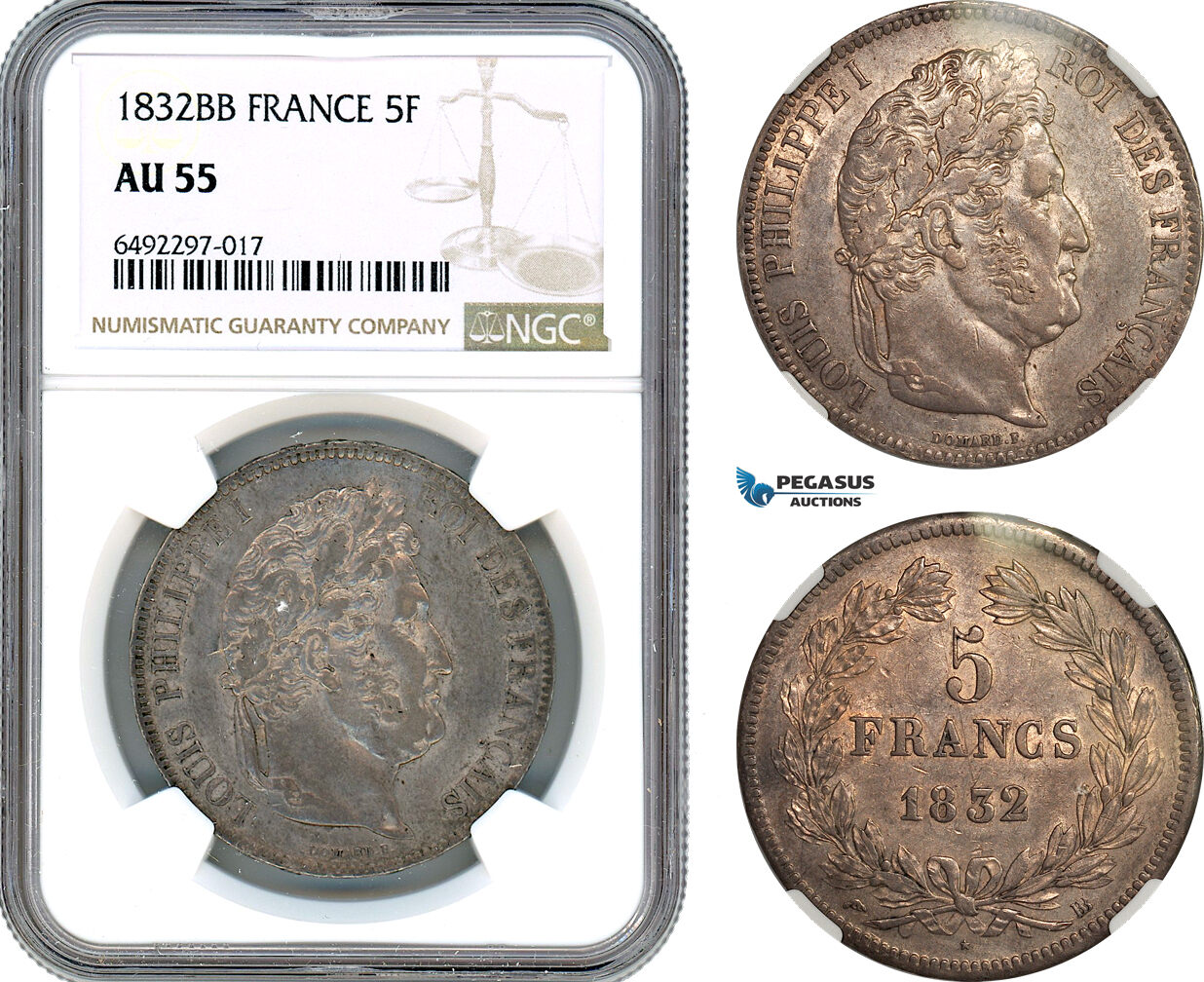 France 5 Francs 1832 NGC AU55 | MA-Shops