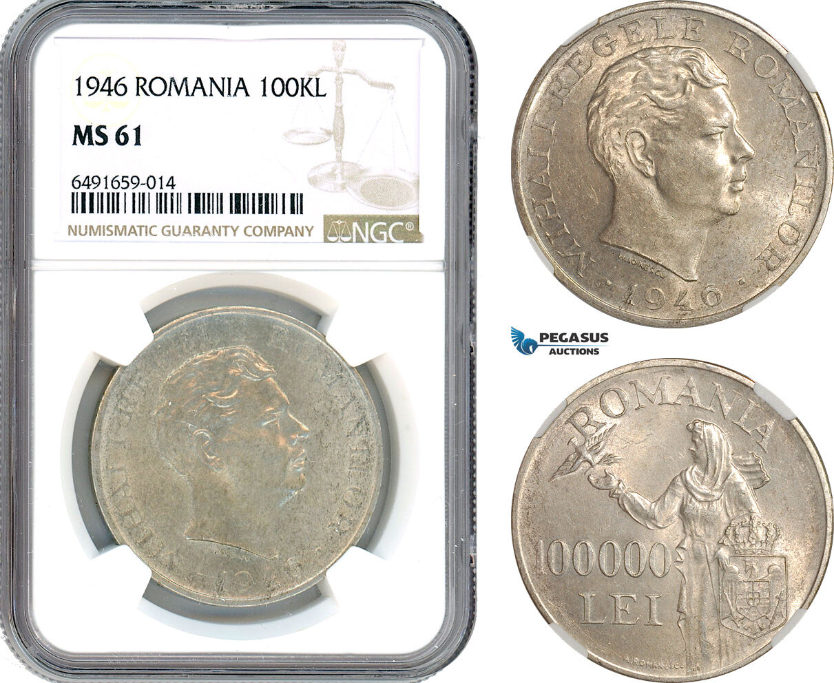 Romania 100000 Lei 1946 NGC MS61 | MA-Shops